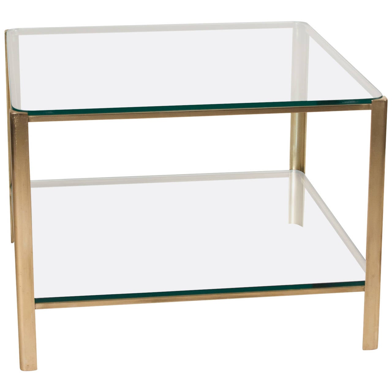Square Two-Tier Coffee Table by Maison Malabert For Sale at 1stDibs