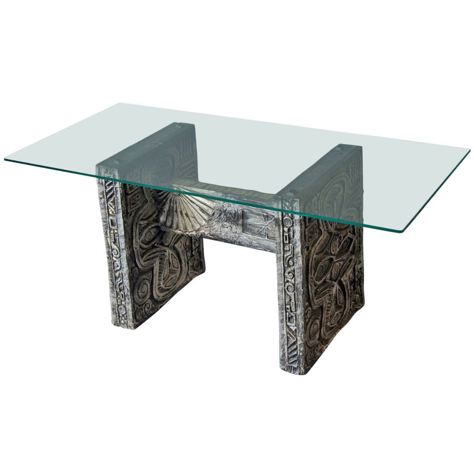 Cast Resin Coffee Table at 1stDibs