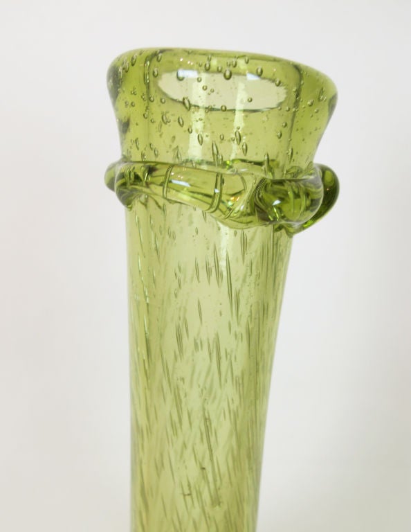 Tall French Glass Decanter by Biot For Sale at 1stDibs