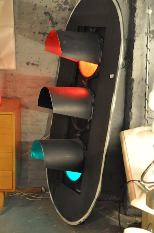 Huge Pair Of Traffic Light Floor Lamps at 1stDibs