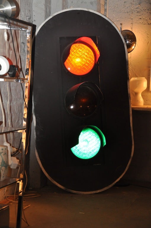 Huge Pair Of Traffic Light Floor Lamps at 1stDibs