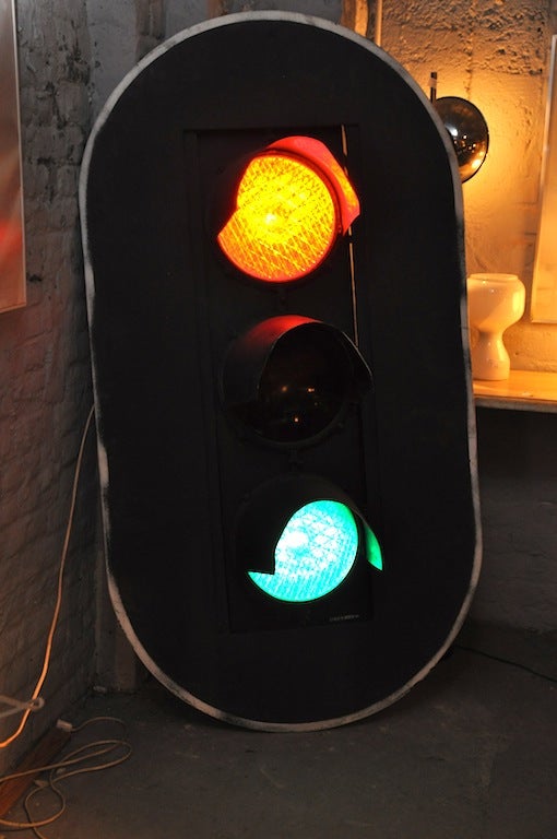 Huge Pair Of Traffic Light Floor Lamps at 1stDibs