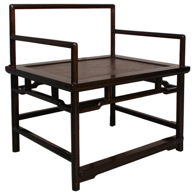 A Chinese Elm Wood and Rattan Meditation Chair at 1stDibs | wooden ...