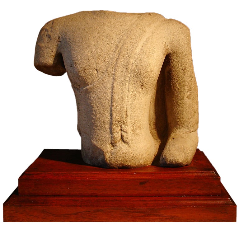 16th Century Thai Ayutthaya Sandstone Torso of the Buddha For Sale at ...