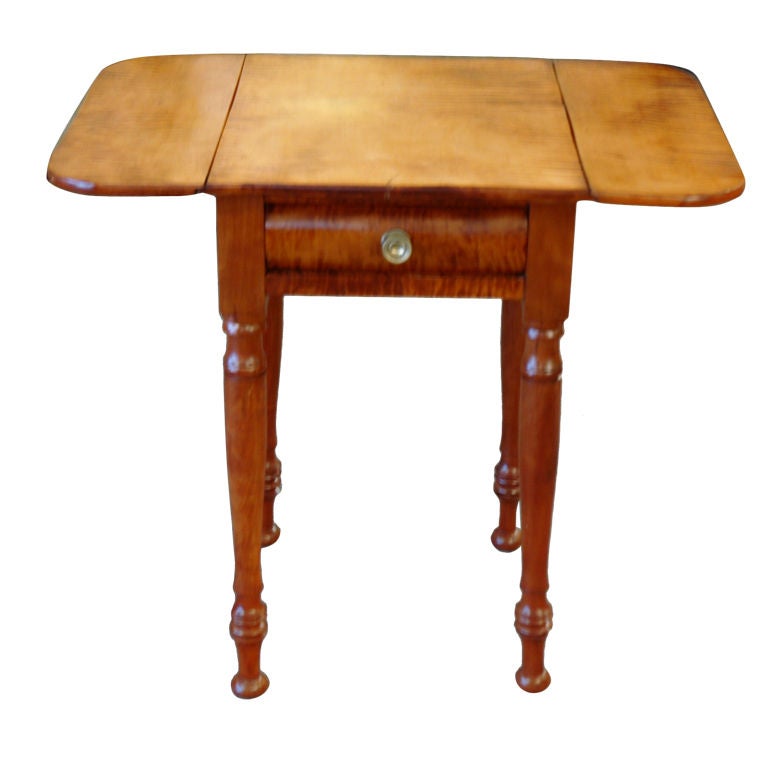 antique tiger maple table at 1stDibs