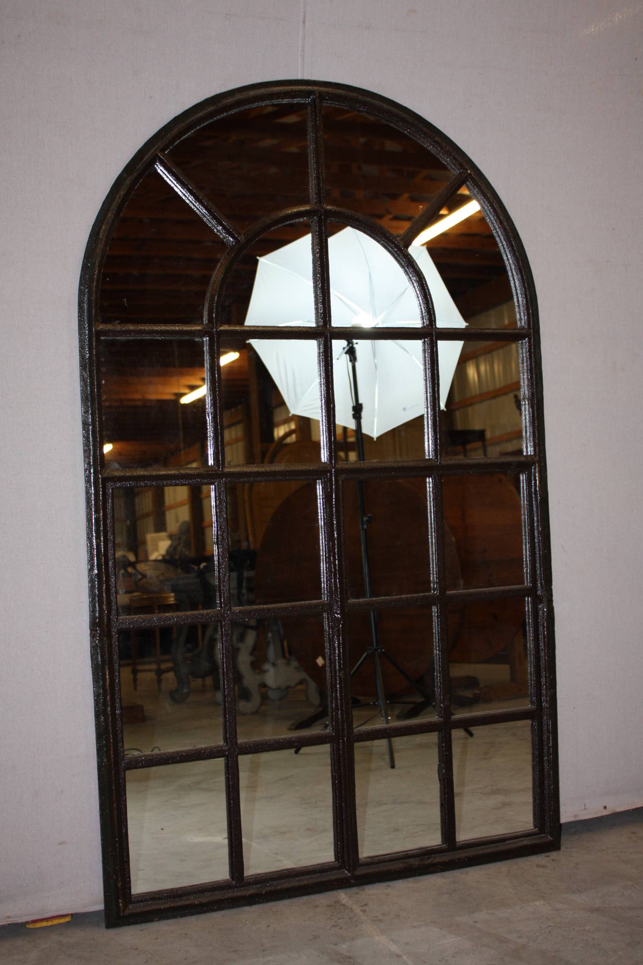 Industrial Iron Window Frame Mirror at 1stDibs | industrial window ...