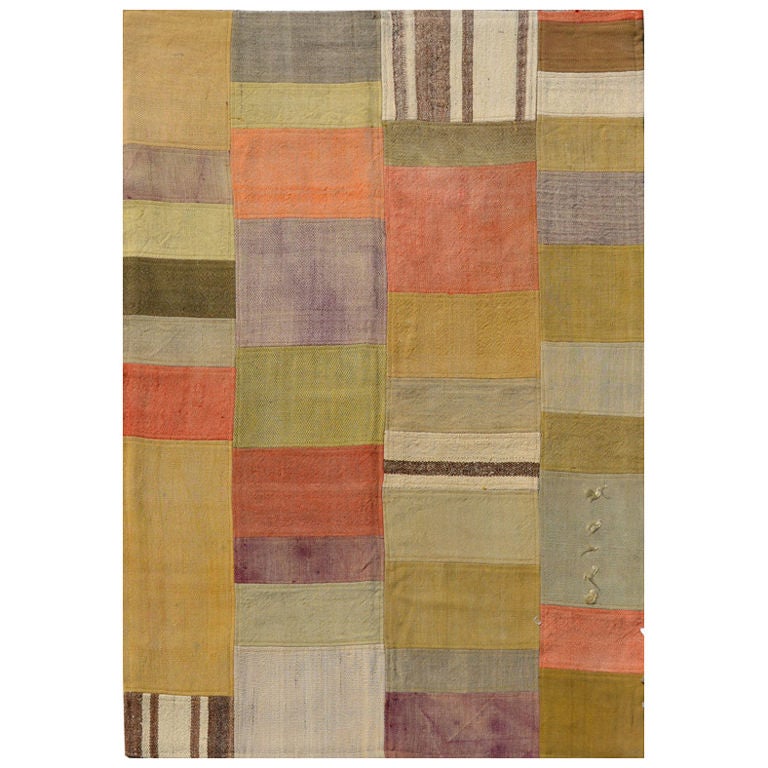 Vintage Patchwork Rug For Sale at 1stDibs
