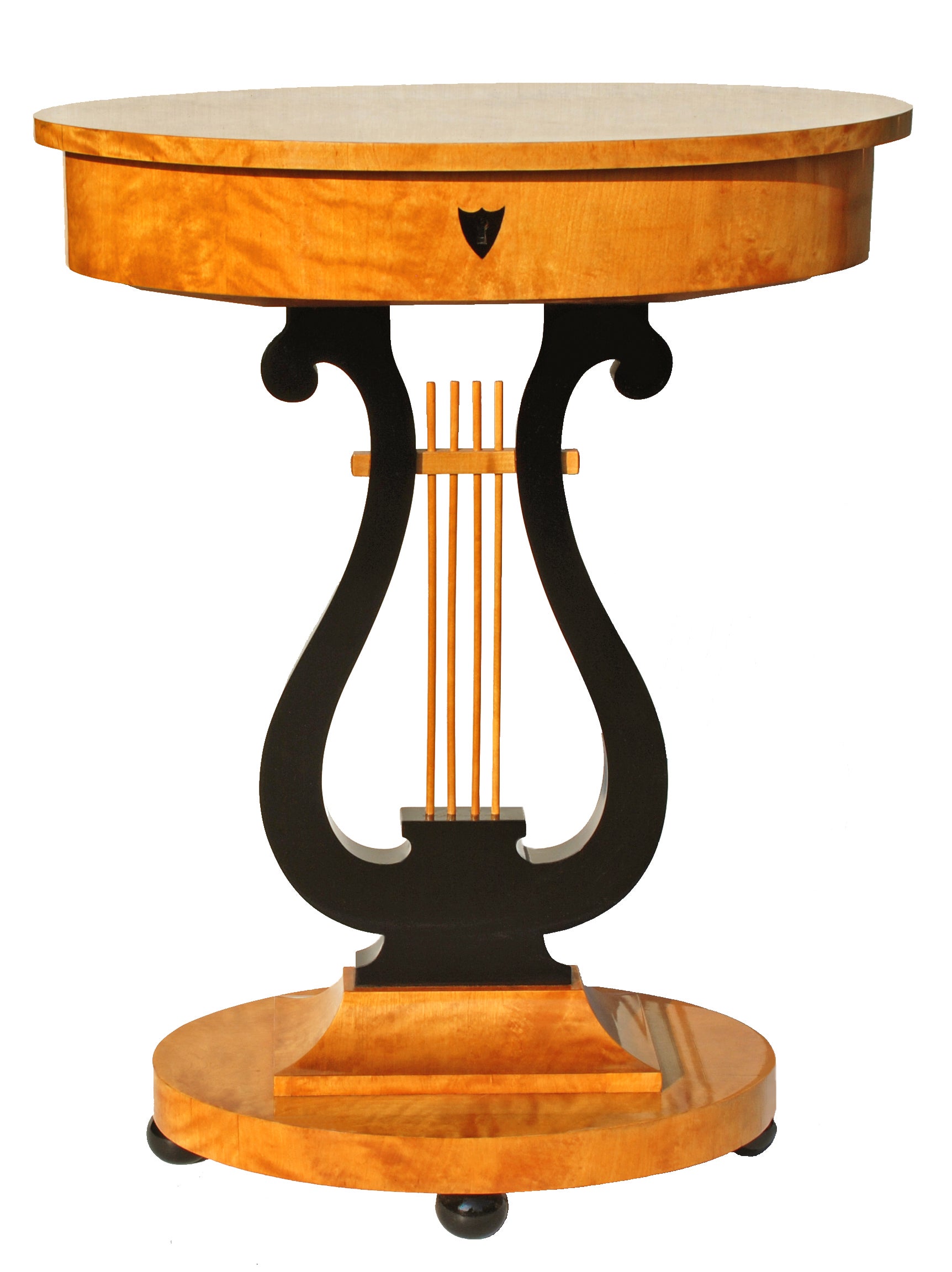 A Swedish Biedermeier Lyra Work Table Circa 1900 For Sale at 1stDibs