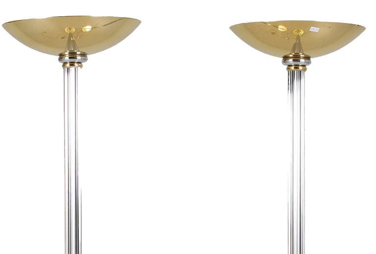 A Pair of French Modernist Uplighters Circa 1970's at 1stDibs