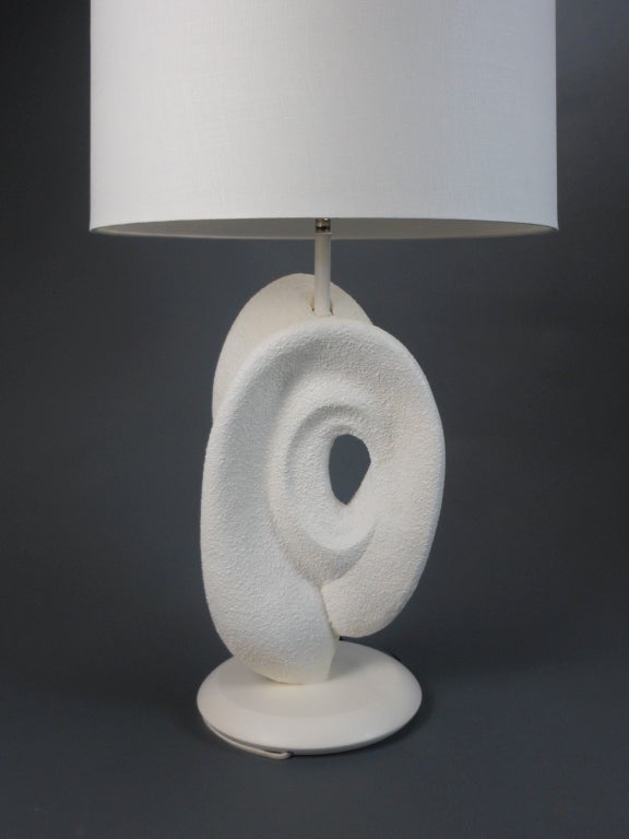 A Pair of Biomorphic Form Ceramic Lamps at 1stDibs