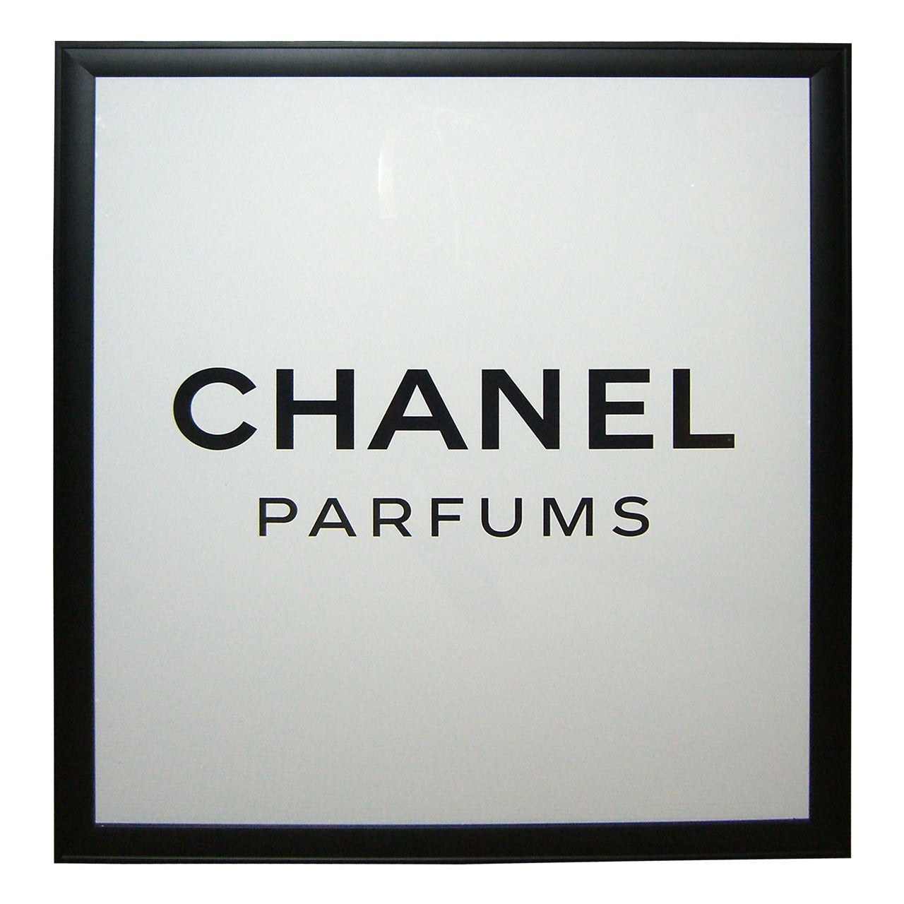Custom Framed 1980's Era Chanel Parfums Department Store Display Poster ...