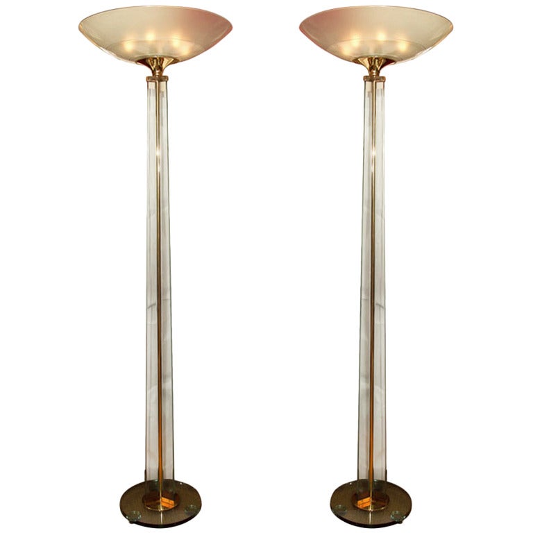 Pair of Antique Baroque Gilded Iron Torchieres For Sale at 1stdibs