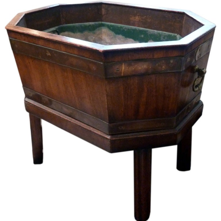 Antique Octagonal Mahogany Wine Cellarette at 1stDibs