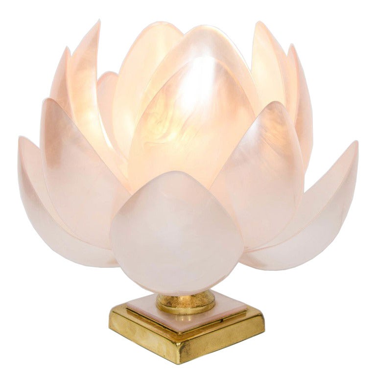1950s 'Full Bloom' Lotus Table Lamp at 1stDibs
