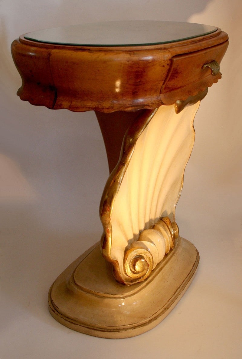 Rare 1940s Italian 'Shell' Bedside Tables at 1stDibs