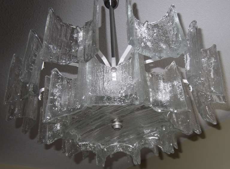 Funky Glass Chandelier at 1stDibs