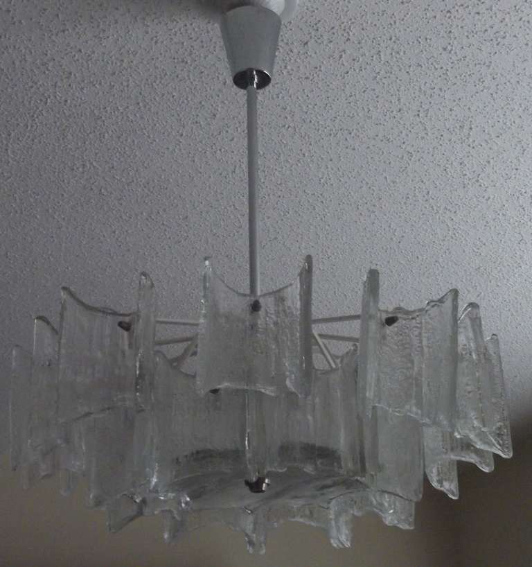 Funky Glass Chandelier at 1stDibs
