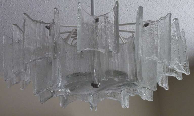 Funky Glass Chandelier at 1stDibs