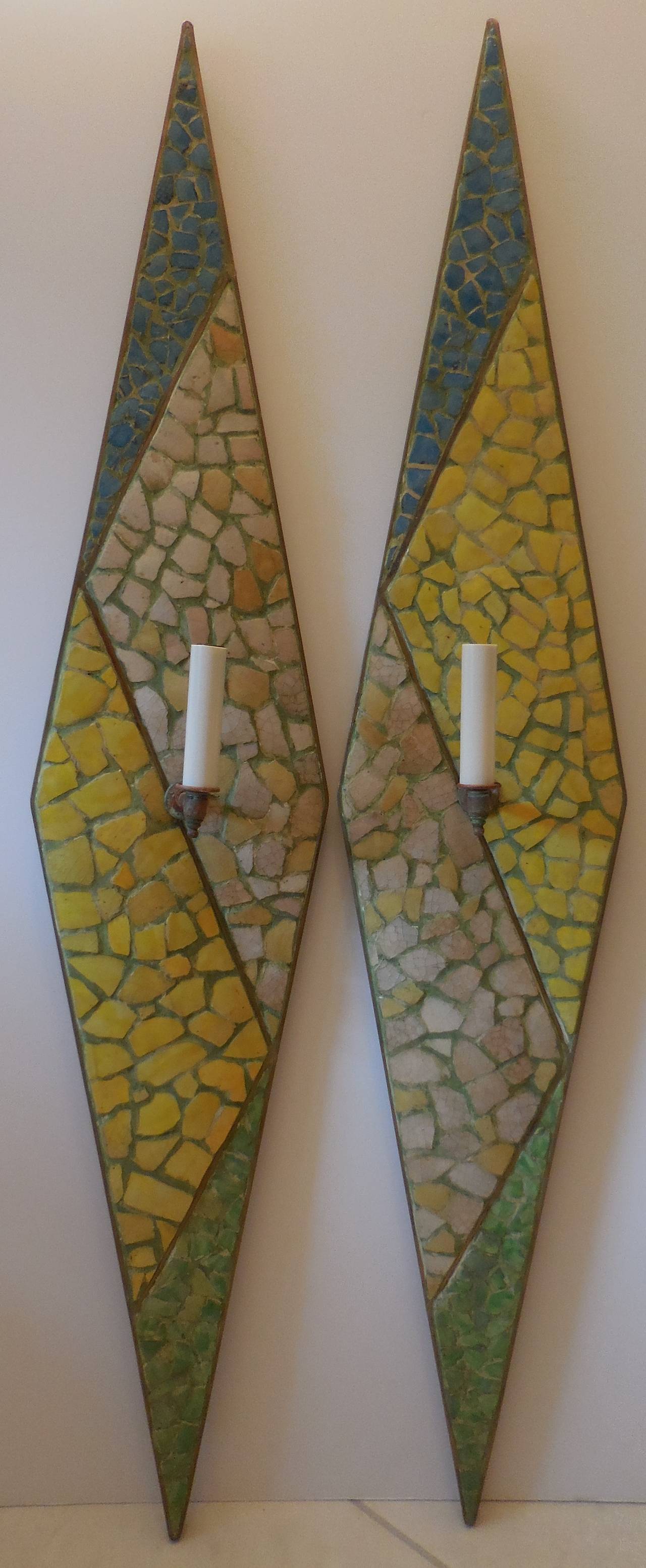 Funky Pair of Wall Sconces at 1stDibs