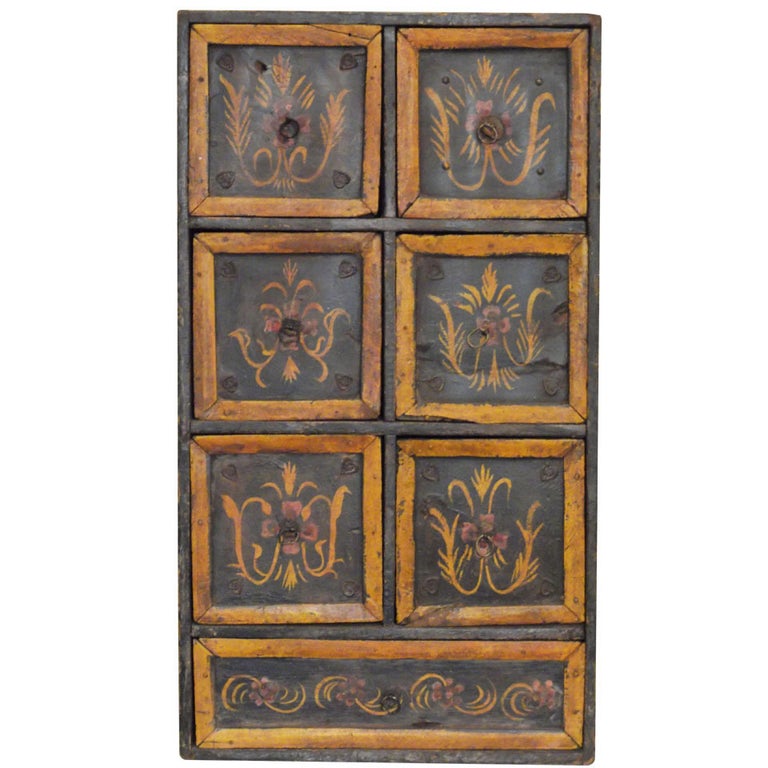 Antique Hand-Painted Indian Chest For Sale at 1stDibs
