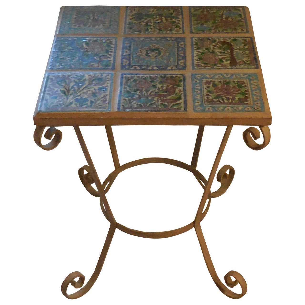 Artistic Persian Tile-Top Coffee Table at 1stDibs