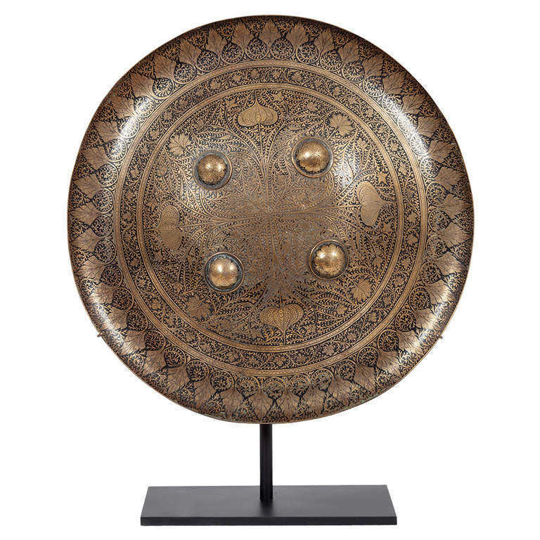 Indo Persian Damascened Dhal Shield at 1stDibs
