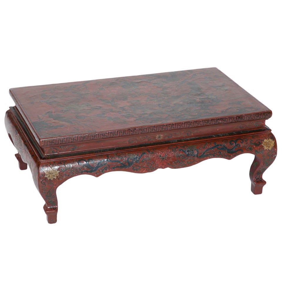 Chinese Qing Dynasty Lacquered Low Table at 1stDibs
