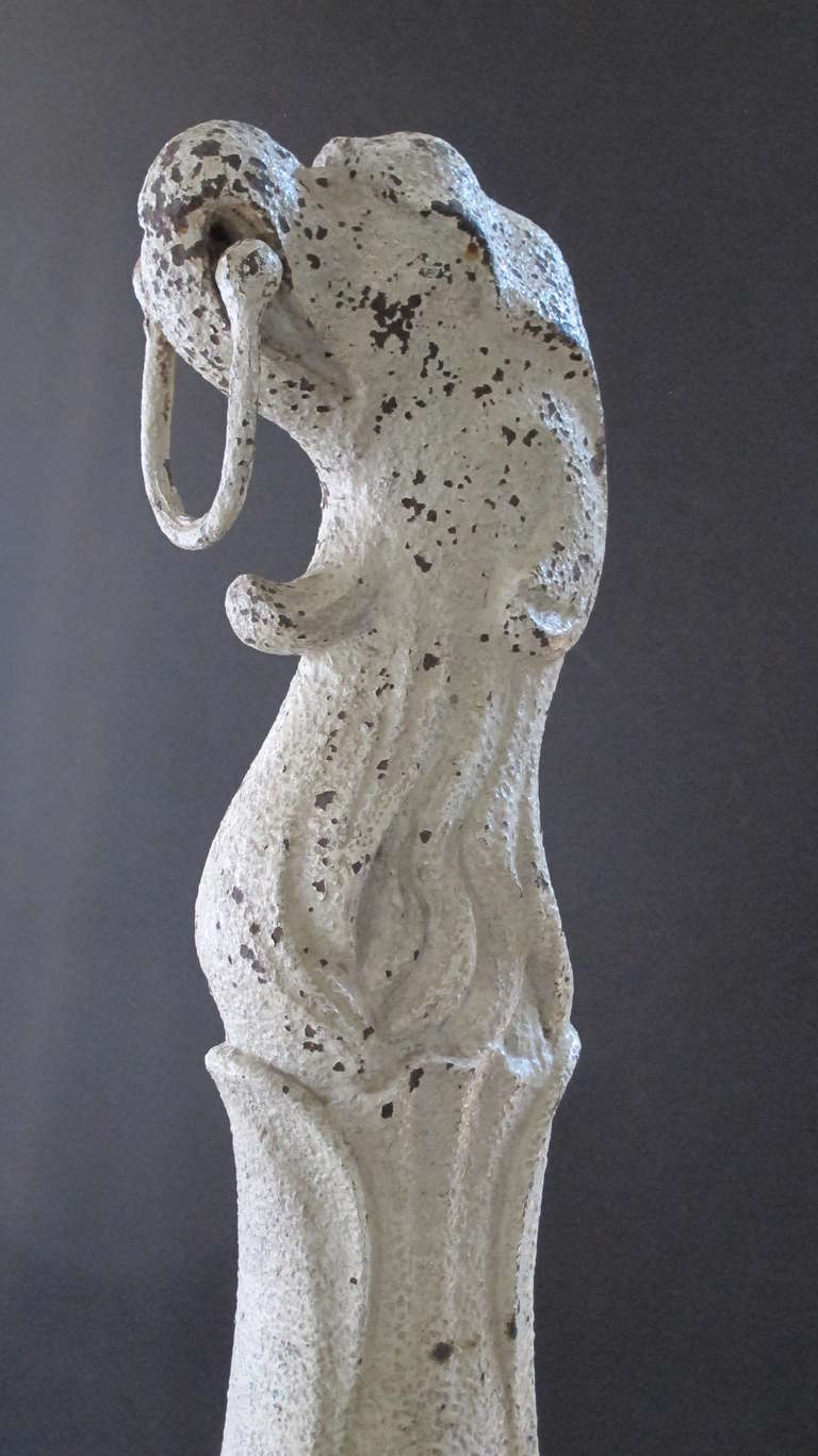 Rare Cast Iron Eagle Head Hitching Post For Sale at 1stDibs