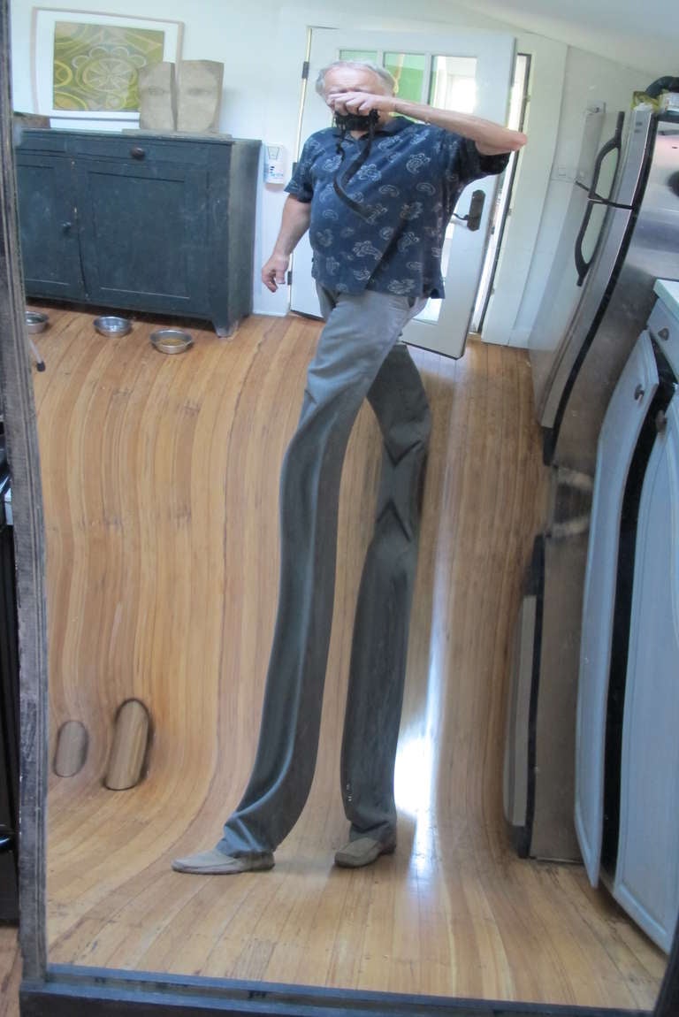 Big Wave Fun House Mirror at 1stDibs