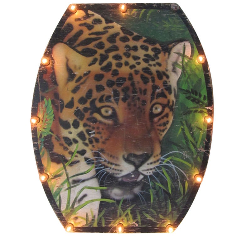 Carousel Painted Leopard Panel at 1stDibs