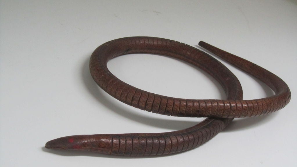 Wooden Snake Toy at 1stDibs | segmented snake toy