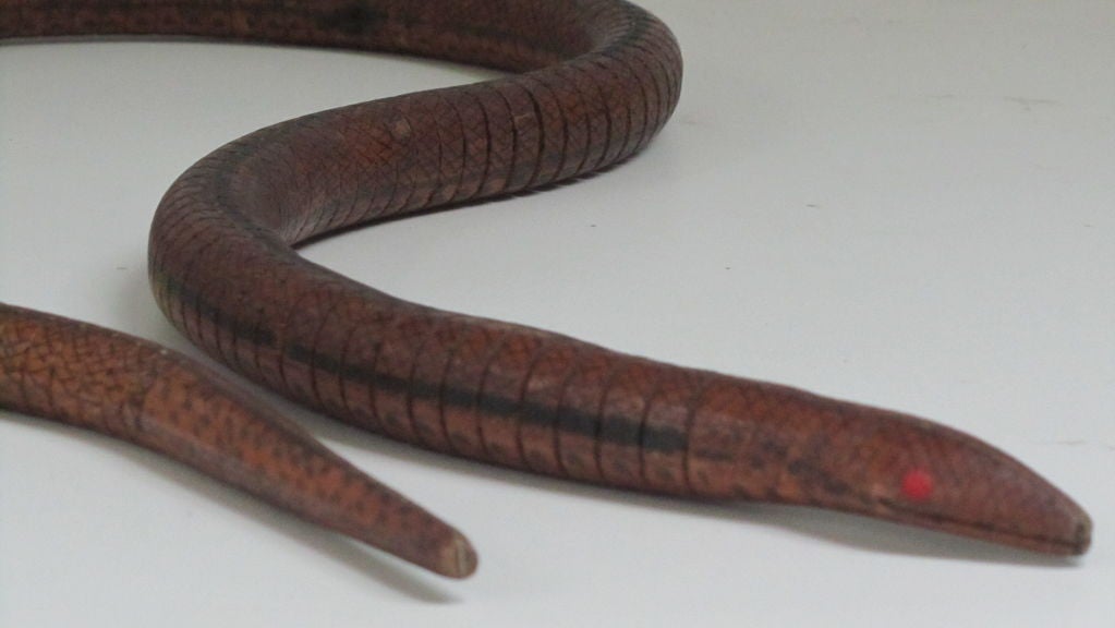 Wooden Snake Toy at 1stDibs | segmented snake toy
