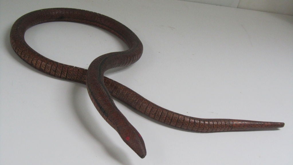 Wooden Snake Toy at 1stDibs | segmented snake toy