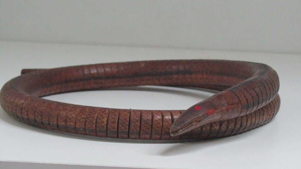Wooden Snake Toy at 1stDibs | segmented snake toy