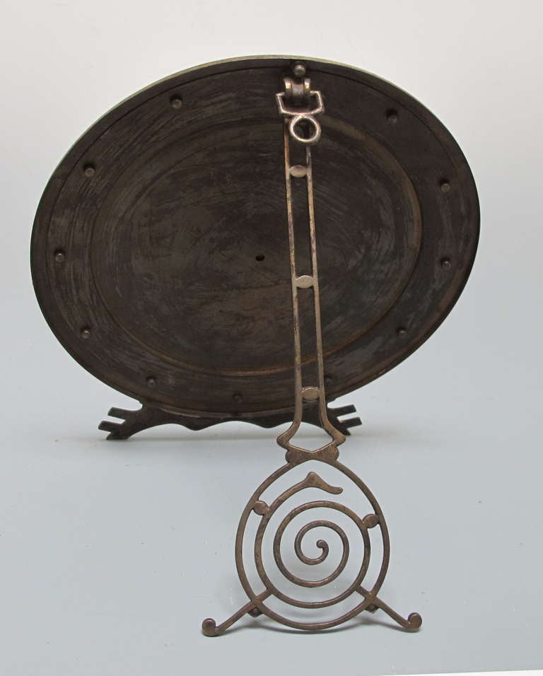 Round Aesthetic Movement Table Mirror at 1stDibs