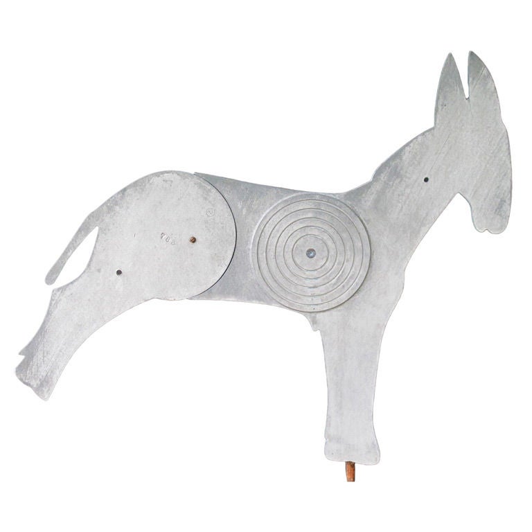 Large Metal Kicking Donkey Target at 1stDibs