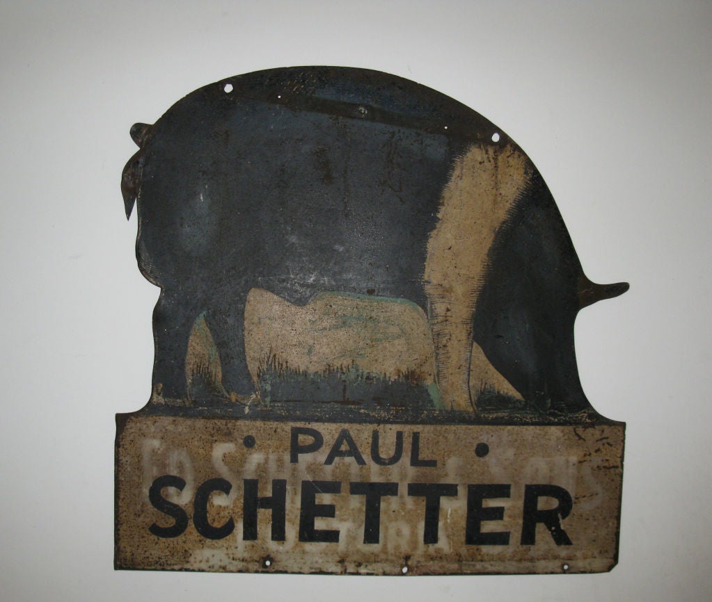 Pig Farm Sign For Sale at 1stDibs | pig farm signs