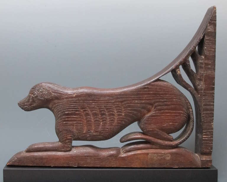 Carved Wood Dog Corbel For Sale at 1stDibs | corbel dog