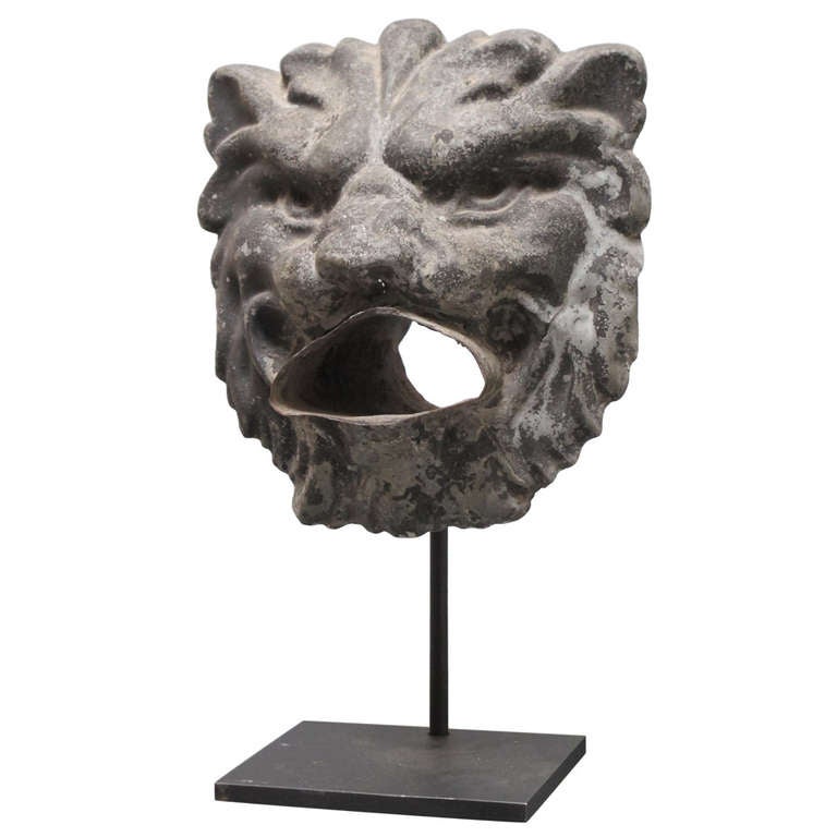 Tin Lion Head Water Spout at 1stDibs