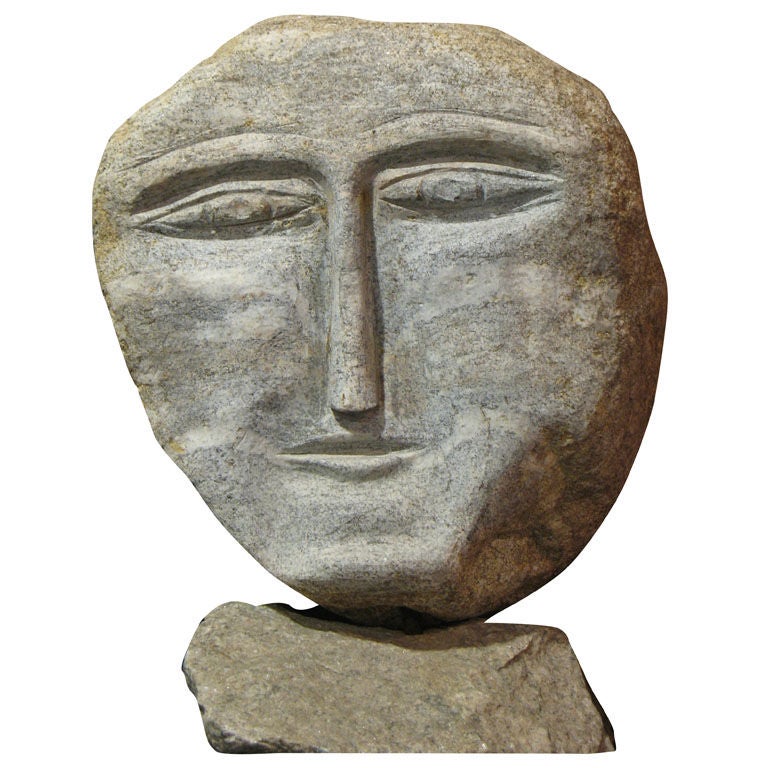 Ted Ludwiczak Stone Head at 1stDibs