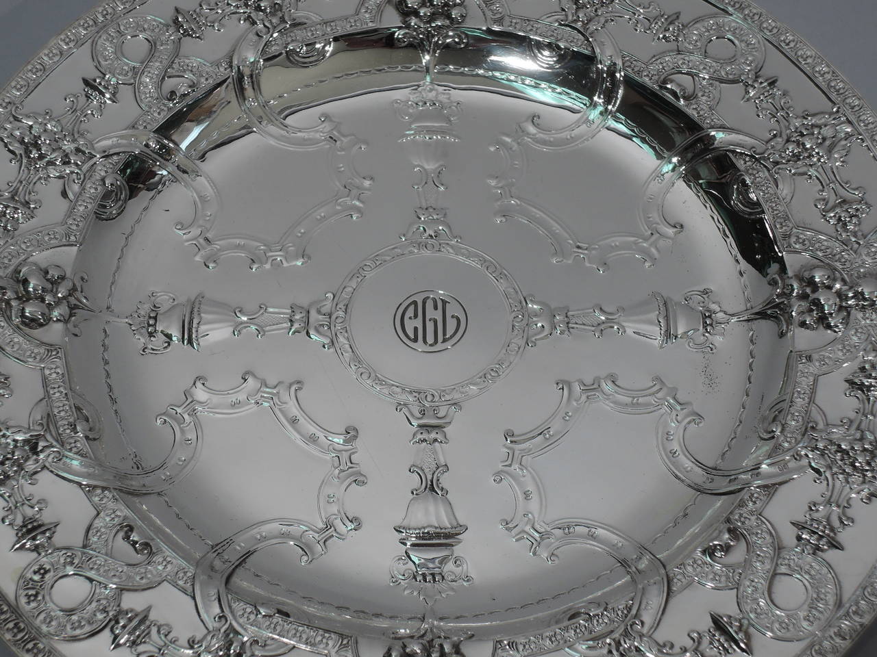 Set of 12 Fabulous Renaissance Sterling Silver Plates by Tiffany For ...