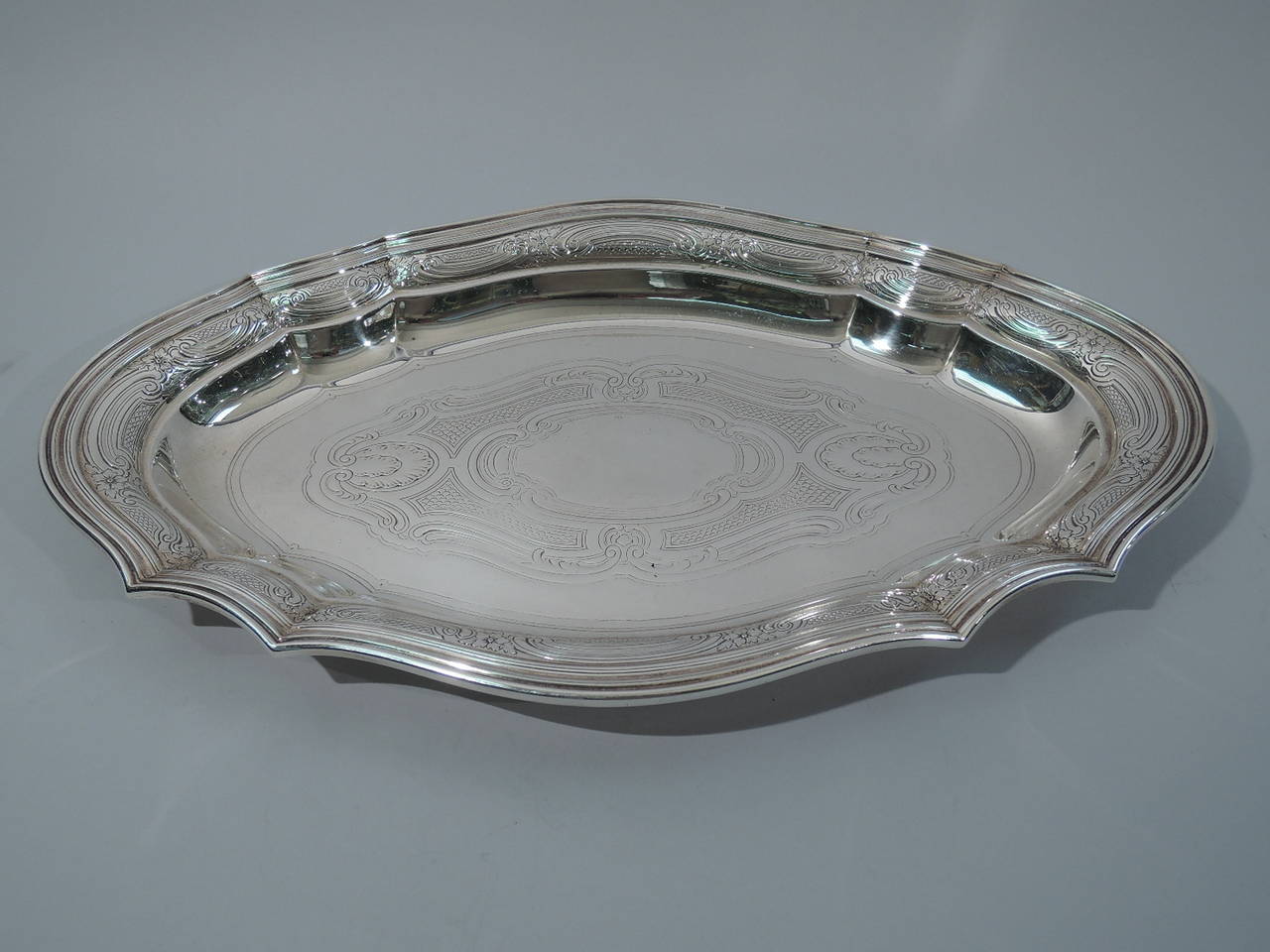 Antique Tiffany Sterling Silver Serving Tray at 1stDibs