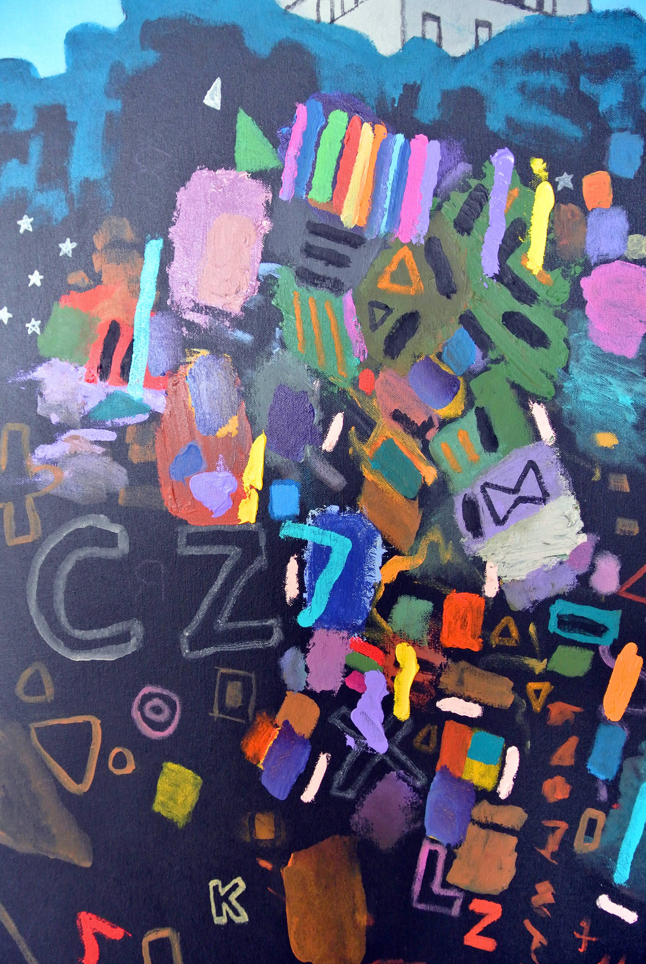 James Strombotne Painting "The Castle" For Sale at 1stDibs