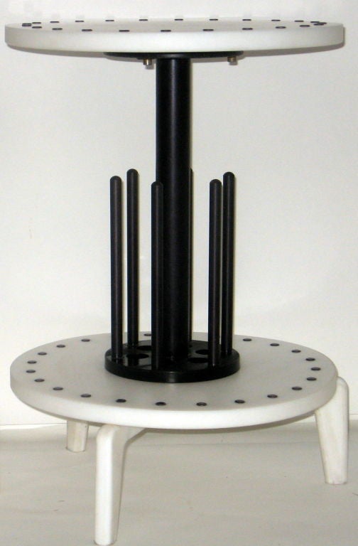 One Off Custom Machined Pair of Studded End Tables 1960's For Sale at ...