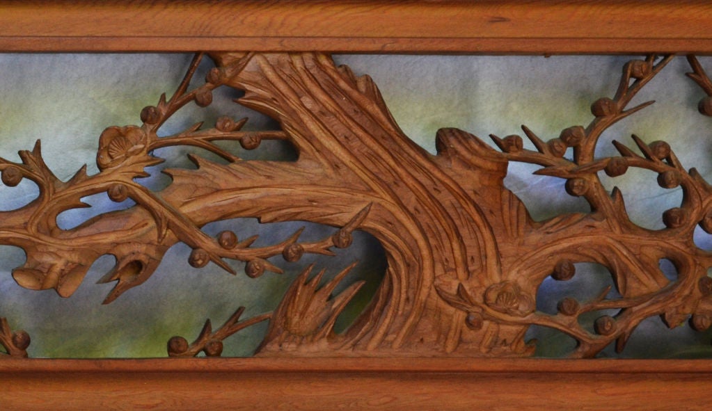 Japanese Carved Wood Ramna (Architectural Transom) at 1stDibs ...