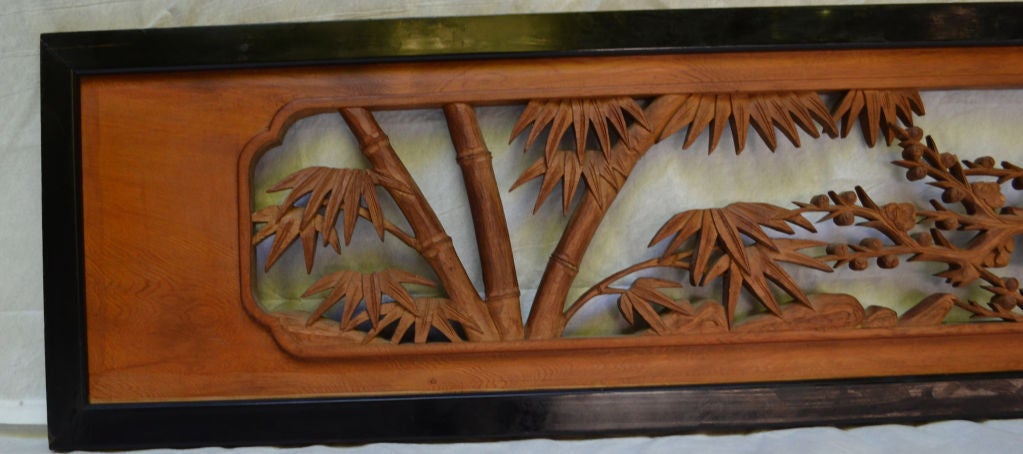 Japanese Carved Wood Ramna (Architectural Transom) at 1stDibs ...