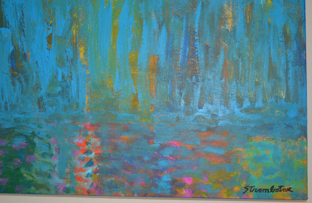 Homage to Monet, "Trees and Lake" by James Strombotne at 1stDibs