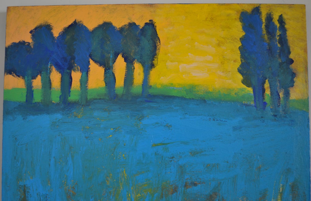 Homage to Monet, "Trees and Lake" by James Strombotne at 1stDibs