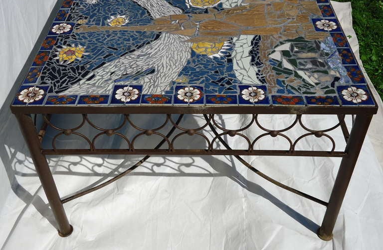 Studio Mid-Century Mosaic Tile Coffee Table Van Gogh Style California ...