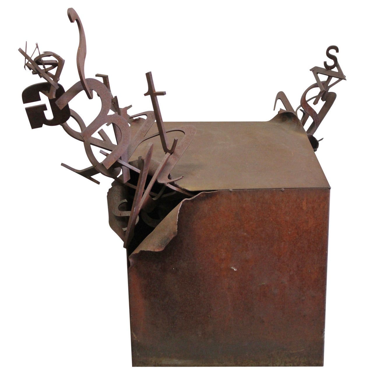 Steel Letter Box Pedestal / Sculpture at 1stDibs